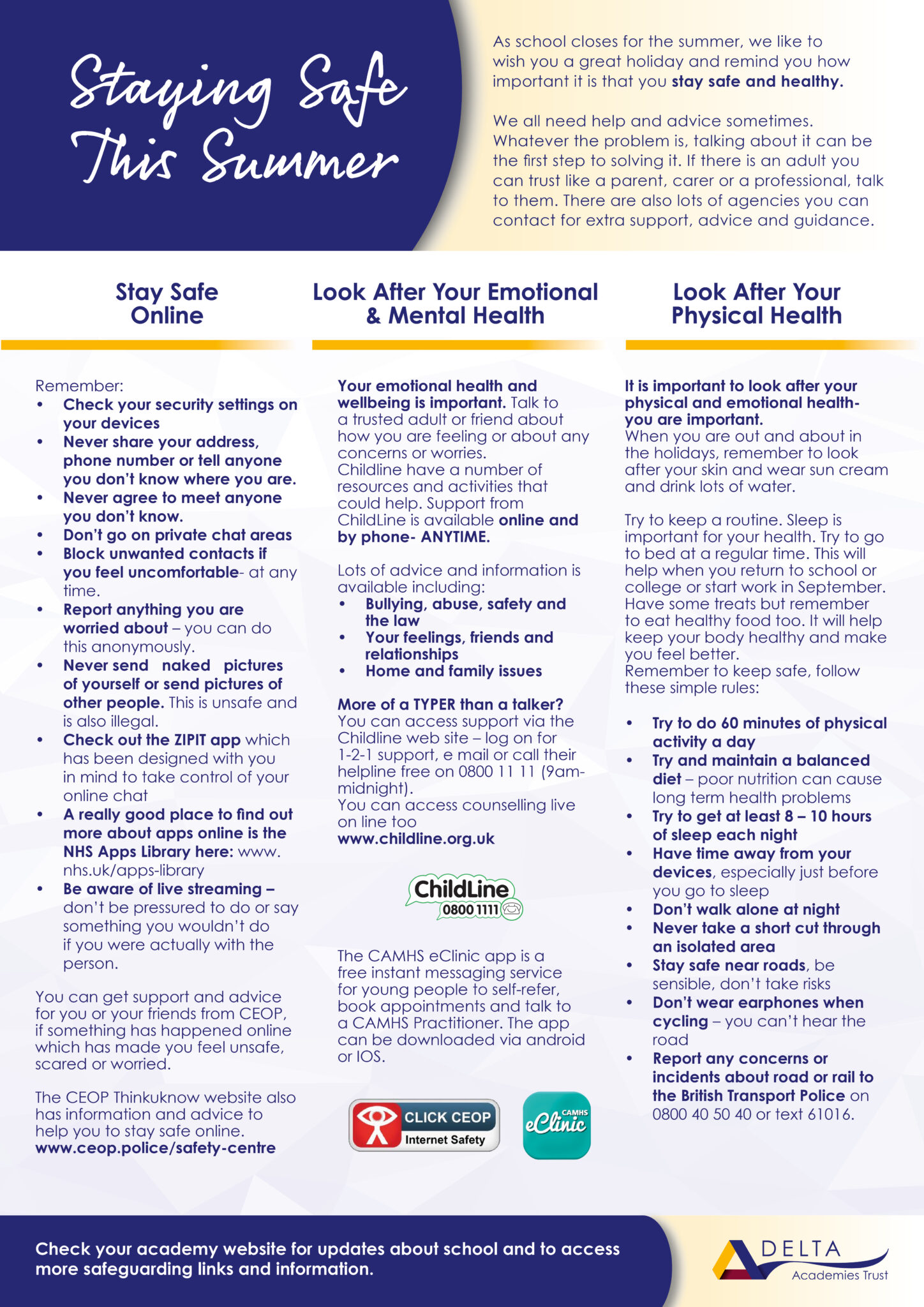 Staying Safe This Summer - Garforth Academy